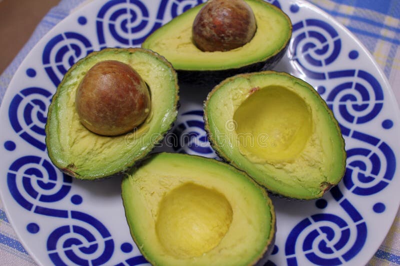 Two avocados in a dish stock image. Image of fresh, seed - 353431363