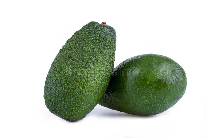 Two Avocados Isolated on a White Background. Stock Photo - Image of ...
