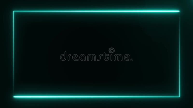 Two Azure Neon Lighting Lines on Black Background Which Constitute ...