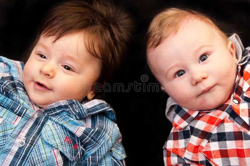Two baby boys stock photo. Image of wearing, kids, cheeky - 13631208