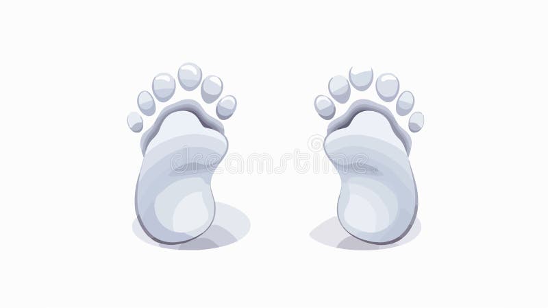 Two Baby Footprints Vector Cartoon Illustration Stock Vector ...