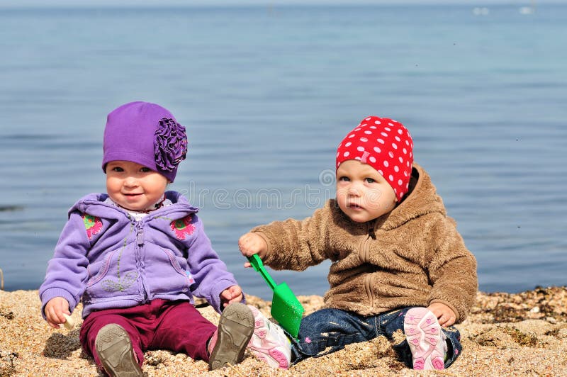 Baby friends on bench stock image. Image of healthy, lifestyle - 31594713