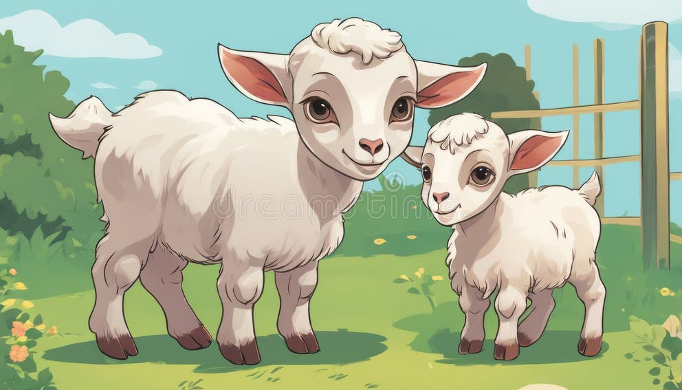 Cartoon Two Sheep Field Stock Illustrations – 69 Cartoon Two Sheep ...