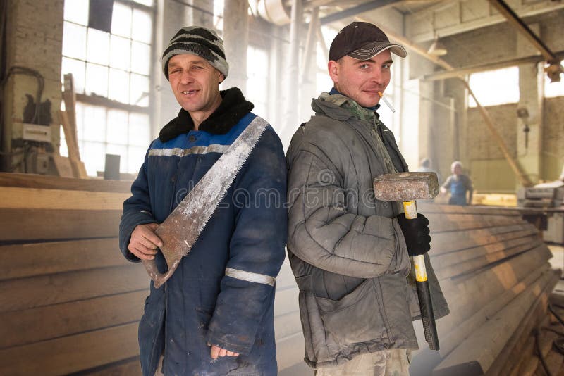 Two Bad Unskilled Builder Workers Stock Image - Image of disagreement ...
