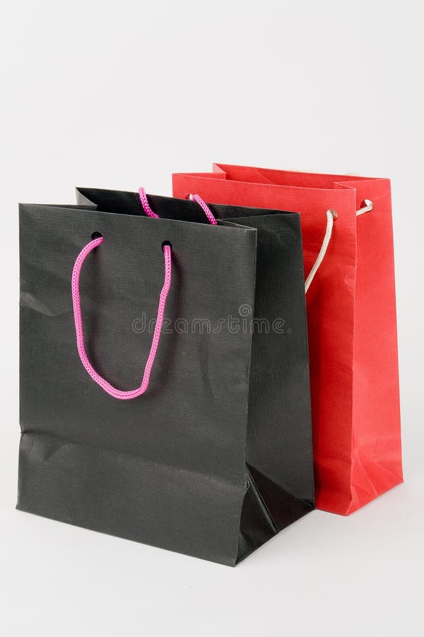 Two bag on a white stock photo. Image of present, spend - 17120466