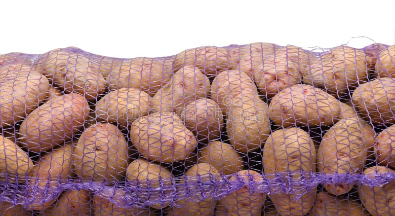 Two Bags of Potatoes, Objects Isolated on a White Background Stock ...