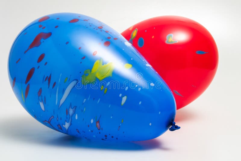 Two balloons stock image. Image of multicolor, blue, christmas - 26155113