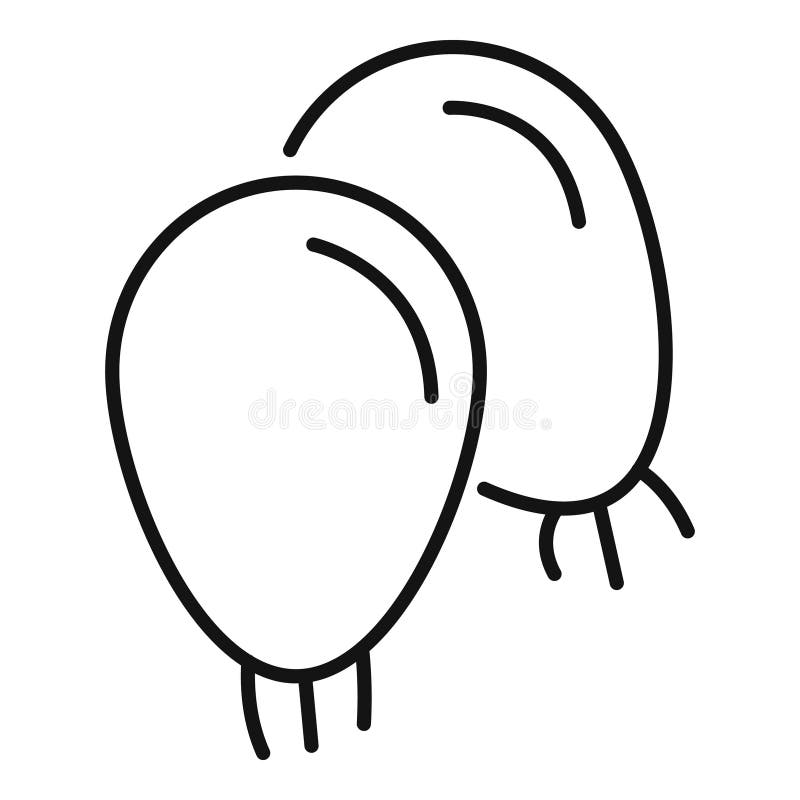 Two Balloons are Floating Up in the Sky on Strings Stock Illustration ...