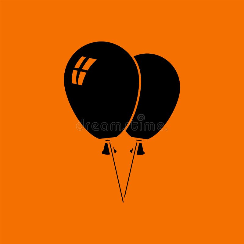 Two Balloons Icon stock vector. Illustration of flying - 241425319