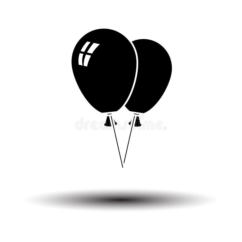 Two Balloons Icon stock vector. Illustration of flying - 241425319