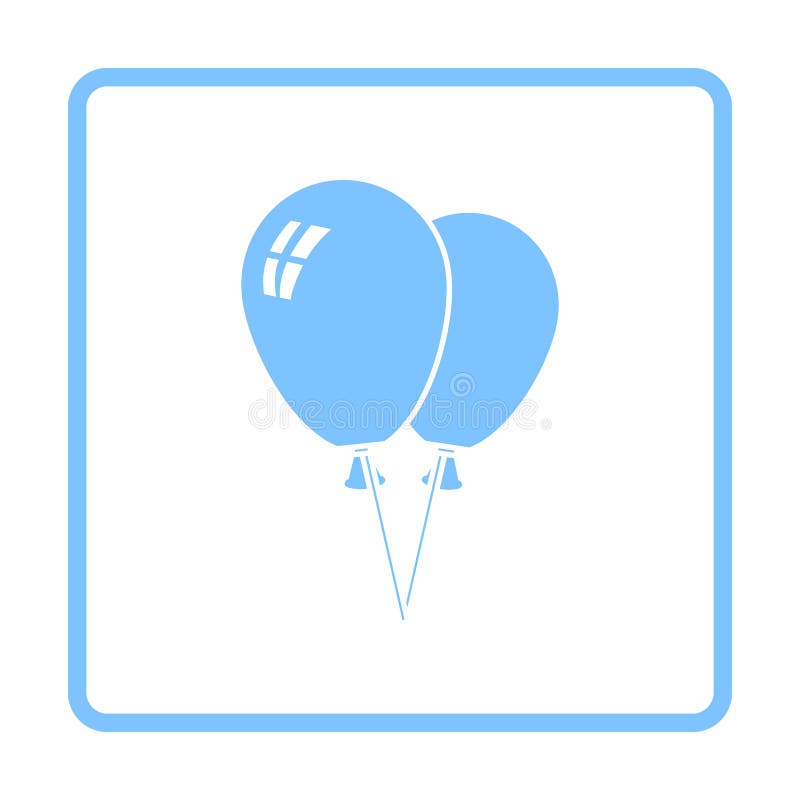Two Balloons Icon stock vector. Illustration of event - 212167723