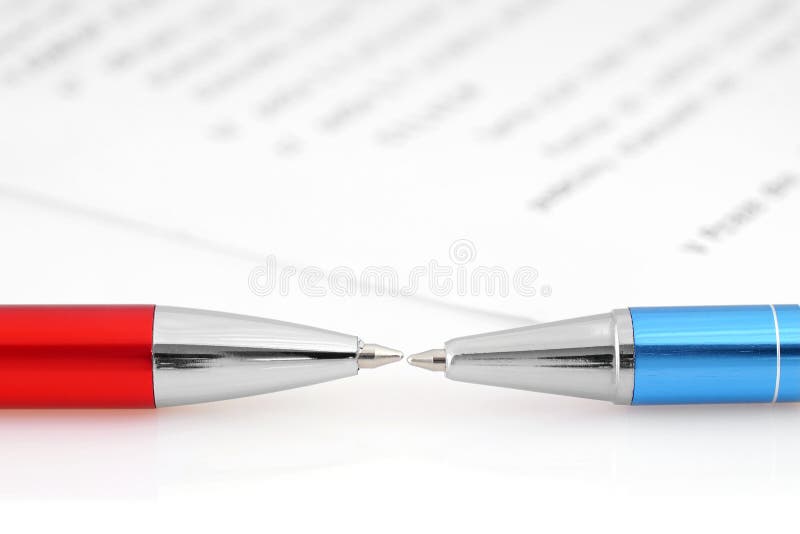Two Ballpoint Pen Tips Facing Each Other Stock Photos - Free & Royalty ...