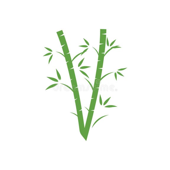 Two bamboo stalks stock vector. Illustration of symbol - 369504763