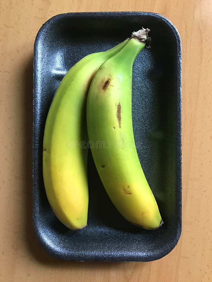 Two Bananas in a Container. Stock Photo - Image of color, feeding ...