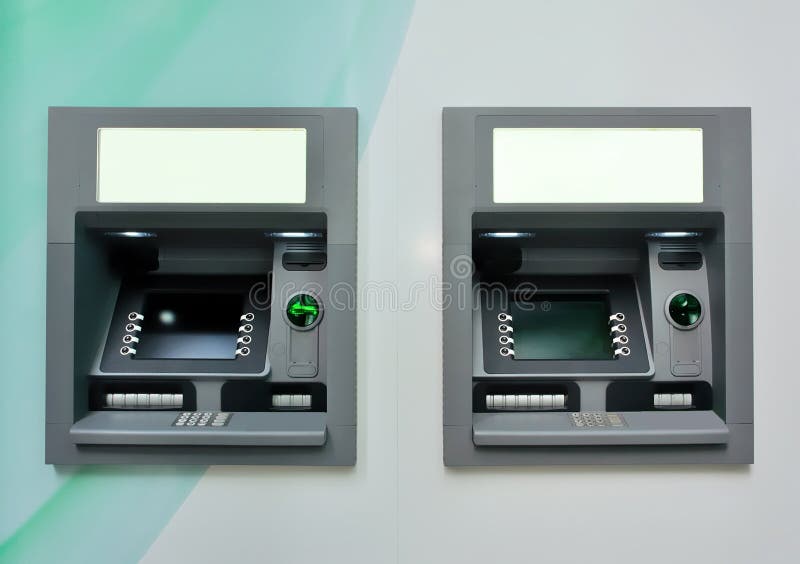 ATM machine - Isolated stock photo. Image of automated - 1371798