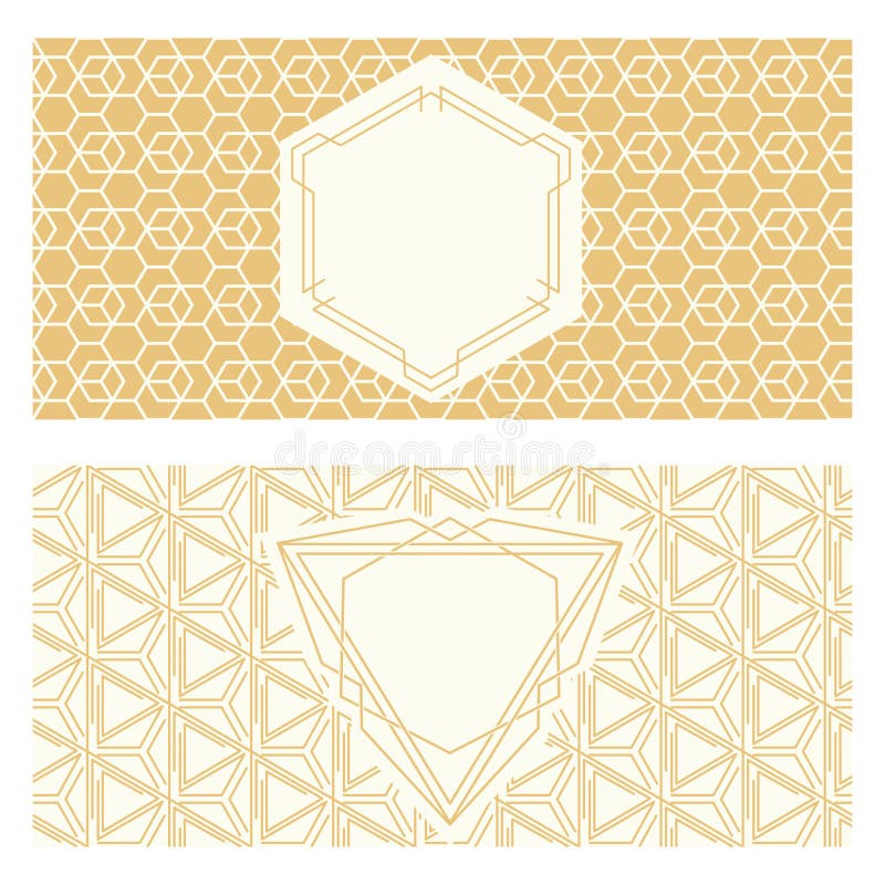 Monochrome Banner Templates, Patterned Abstract Geometric Background ...