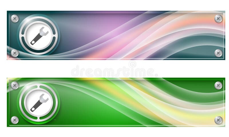 Two banners stock vector. Illustration of graphic, design - 63361343