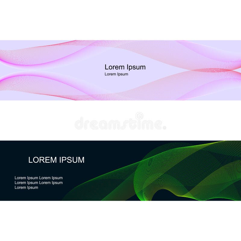 Two Banners with Web of Thin Lines Stock Vector - Illustration of light ...