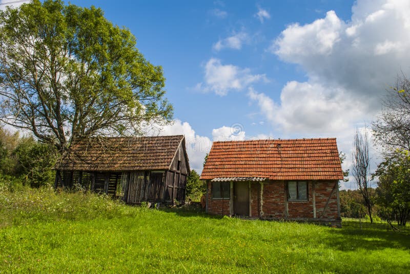 Two barns stock photo. Image of pasture, plant, simplicity - 48776140