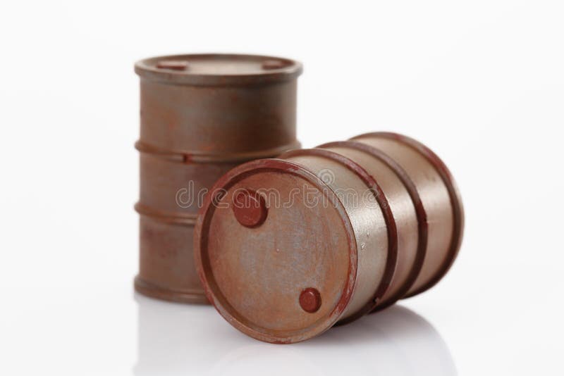 Two Barrels on White Background Stock Image - Image of drum, white ...