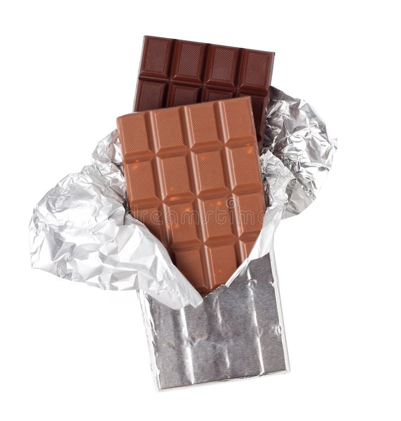 Two bars of chocolate stock photo. Image of piece, refreshment - 26203028