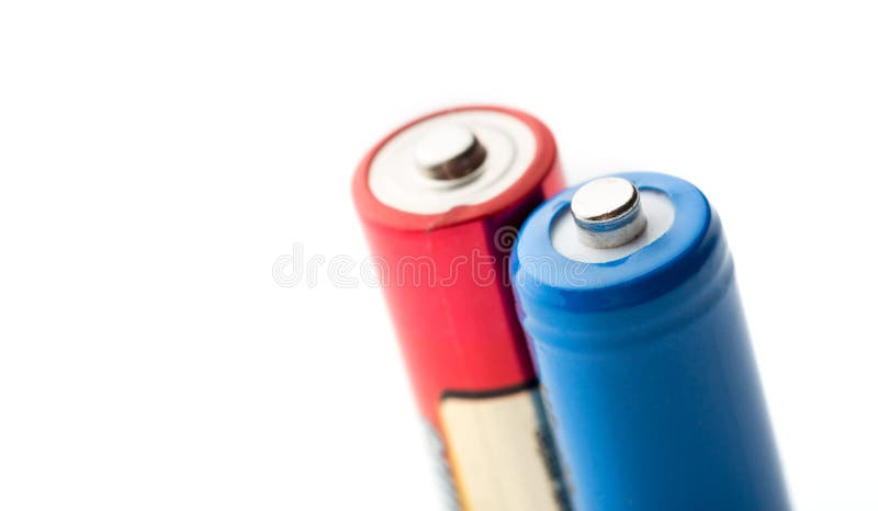 Two batteries stock photo. Image of double, closeup, energy - 48535584