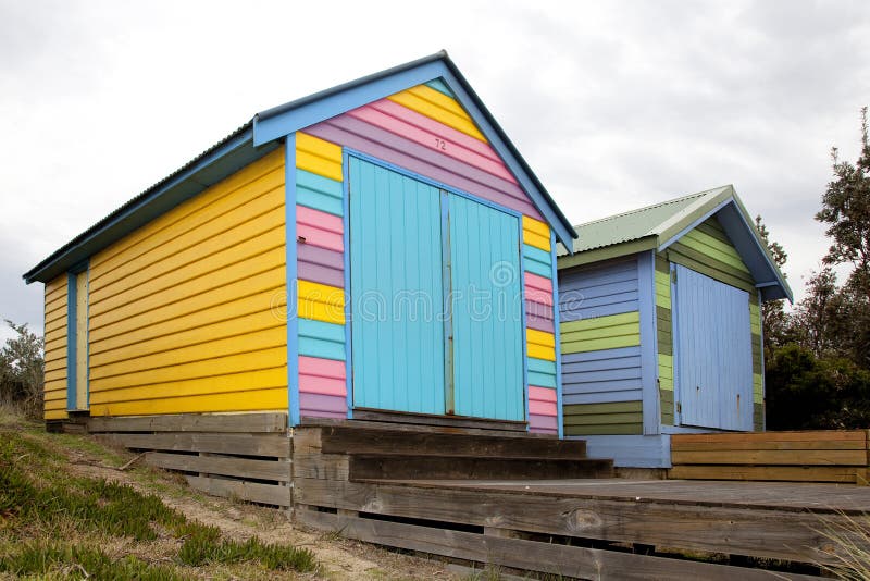 Beach Boxes On Brighton Beach Stock Image - Image of vacation, brighton ...