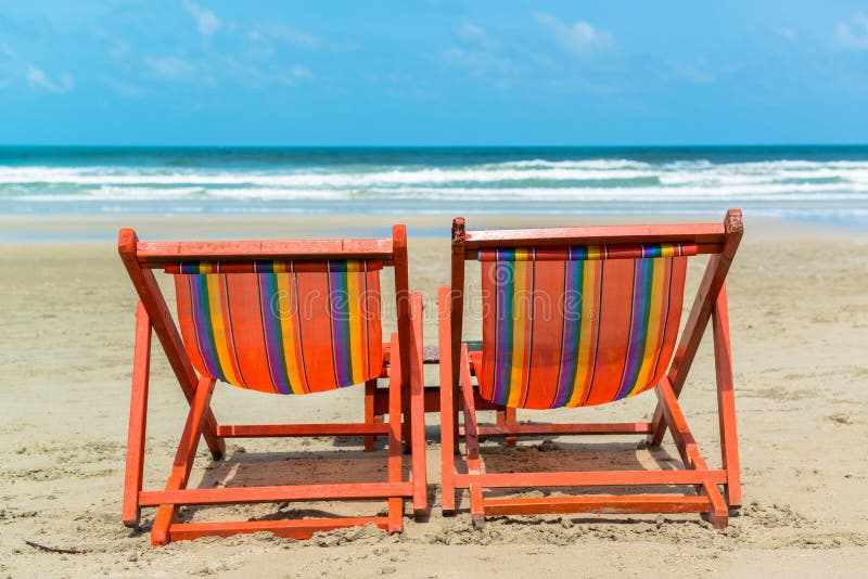 Two beach chairs stock image. Image of sunny, beautiful - 32832413