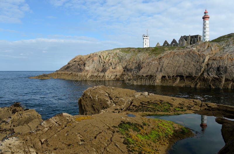 Two Beacons on the High Cliffs Stock Image - Image of beam, historic ...