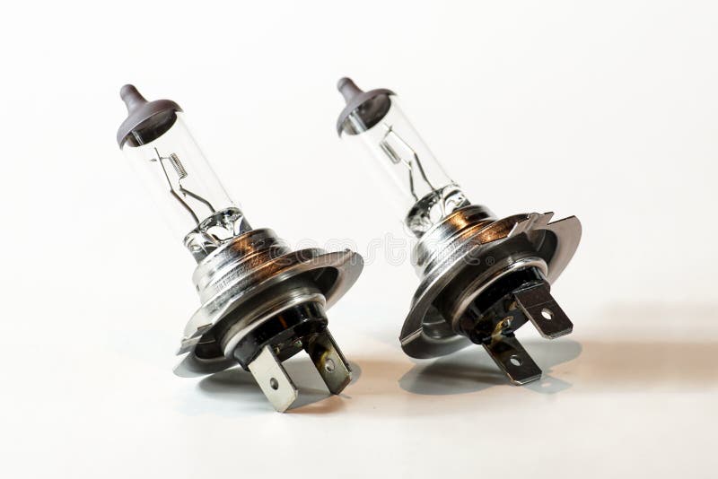 Two Beam Bulb H7, Isolated on White Stock Image - Image of accessory ...