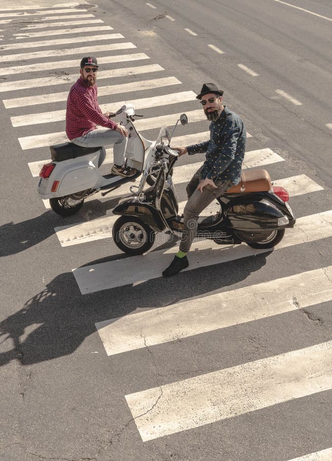 Men and motorcycles stock image. Image of casual, visor - 246545851