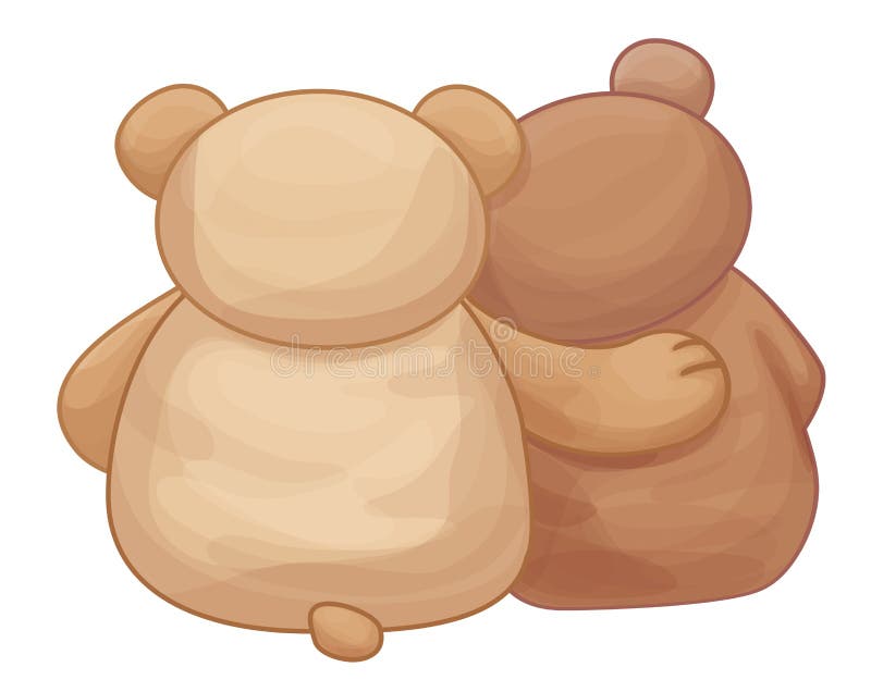 Brown Teddy Bear Back View Stock Illustrations – 19 Brown Teddy Bear ...
