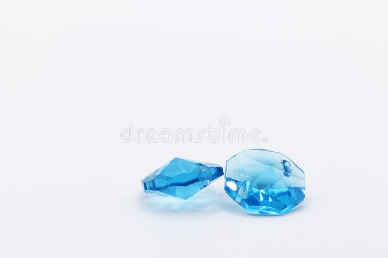 Two Beautiful Blue Crystals in Plastic Stock Image - Image of blue ...
