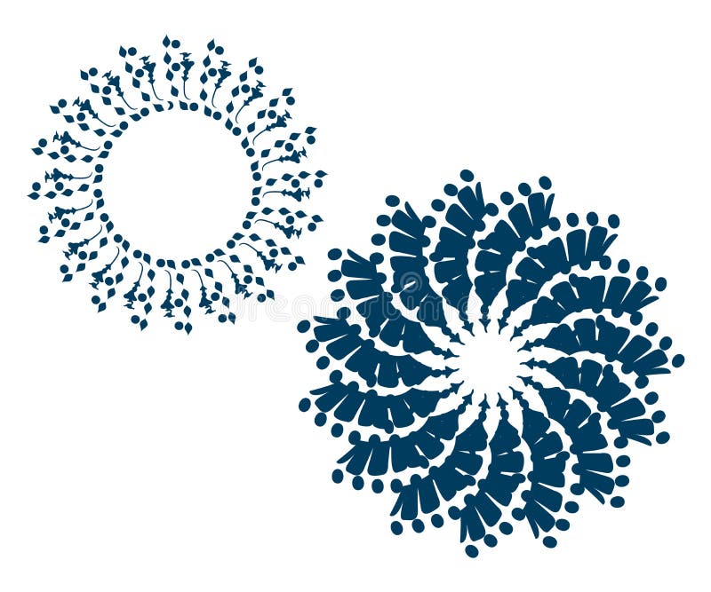 Two Blue Round Designs Vector or Color Illustration Stock Vector ...
