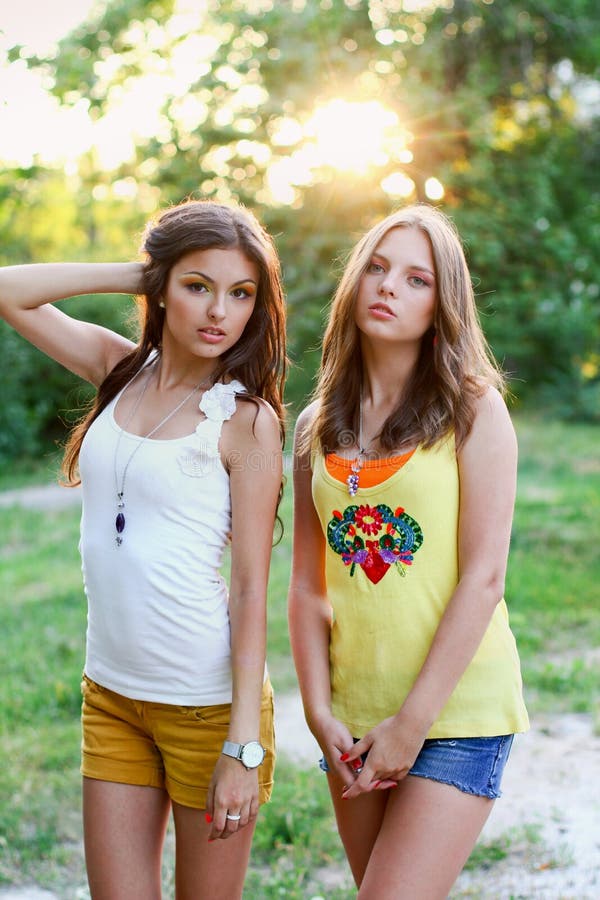 Beautiful caucasian models stock photo. Image of nature - 26136400