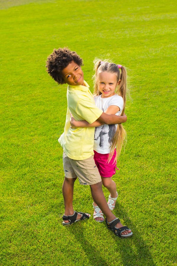 Two beautiful children. stock image. Image of girl, leisure - 56154369