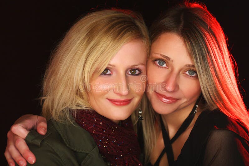 Two beautiful girls stock photo. Image of glamorous, hair - 39651538