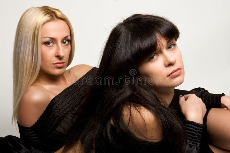 Two beautiful girls stock image. Image of portrait, desire - 4509901