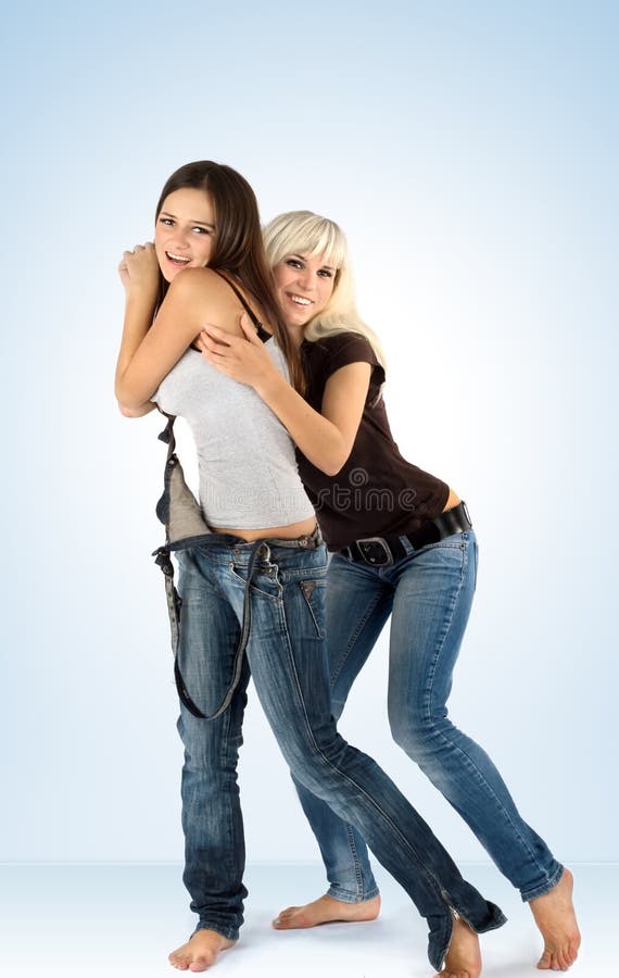 Two beautiful girls stock photo. Image of play, girlfriend - 7267618