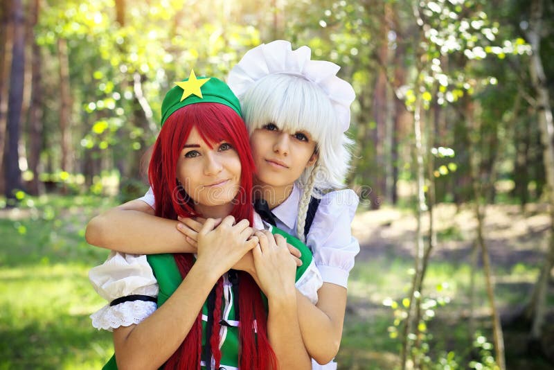 Anime Characters Two Girls Can Cosplay Stock Photos - Free & Royalty ...