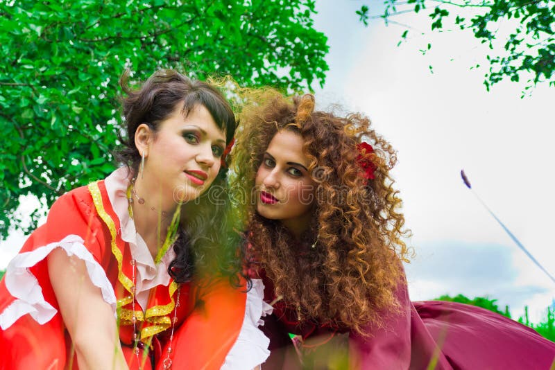 Portrait of Beautiful Gypsy Woman Stock Image - Image of hand ...