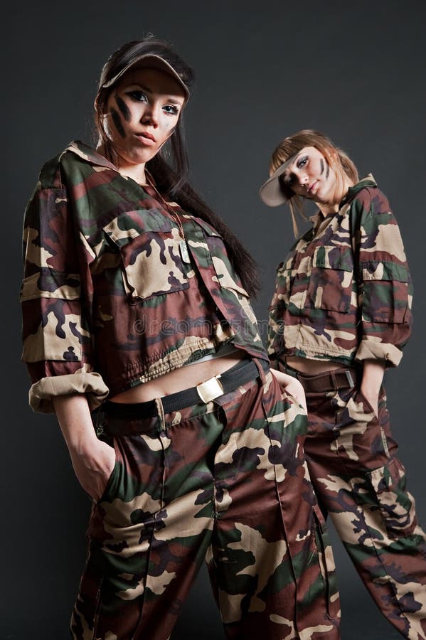 Beautiful woman soldier stock image. Image of conflict - 6676683