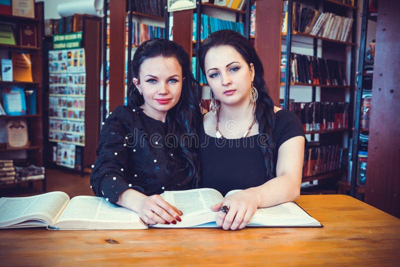 Two Beautiful Models Women Posing for Camera Stock Image - Image of ...