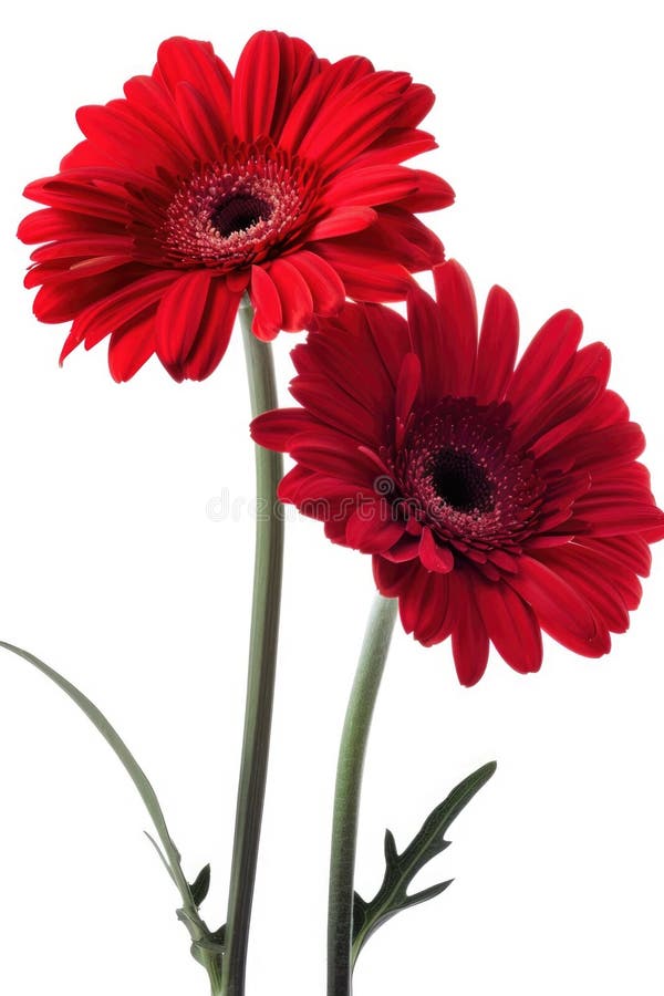 Two Beautiful Red Flowers Side by Side, Perfect for Floral Designs ...