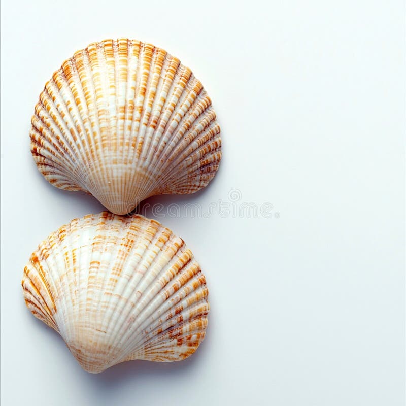Elegant Scallop Shells Summer Beach Ocean Coastal Seashells Nature ...