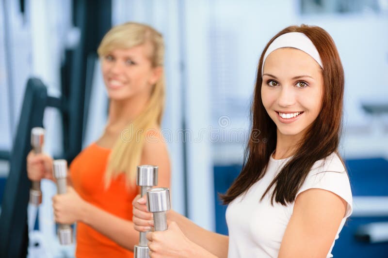 Two beautiful sportswomen stock image. Image of head - 14611787