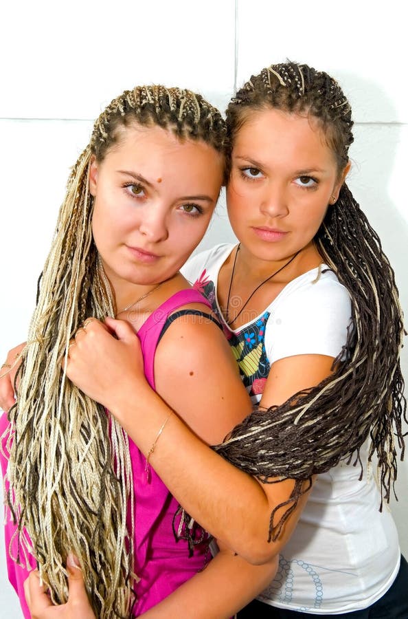 Two beautiful women stock photo. Image of looking, female - 10332740