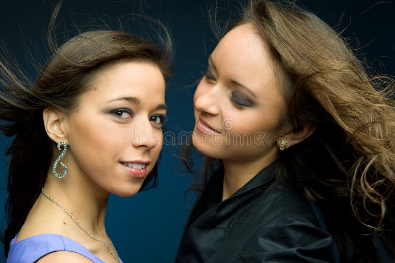 Two beautiful women stock image. Image of long, posing - 17798543