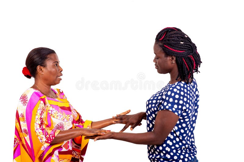 Two Beautiful Women Playing a Game with Hands Stock Image - Image of ...