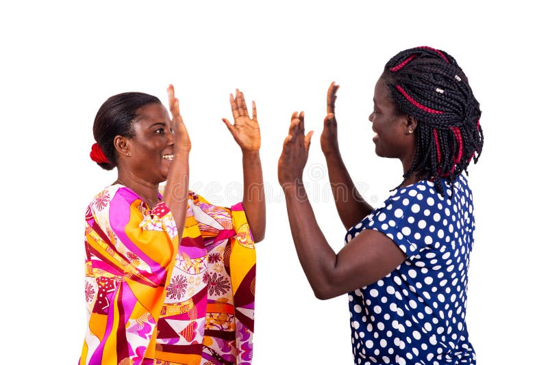 Two Beautiful Women Playing a Game with Hands Stock Image - Image of ...